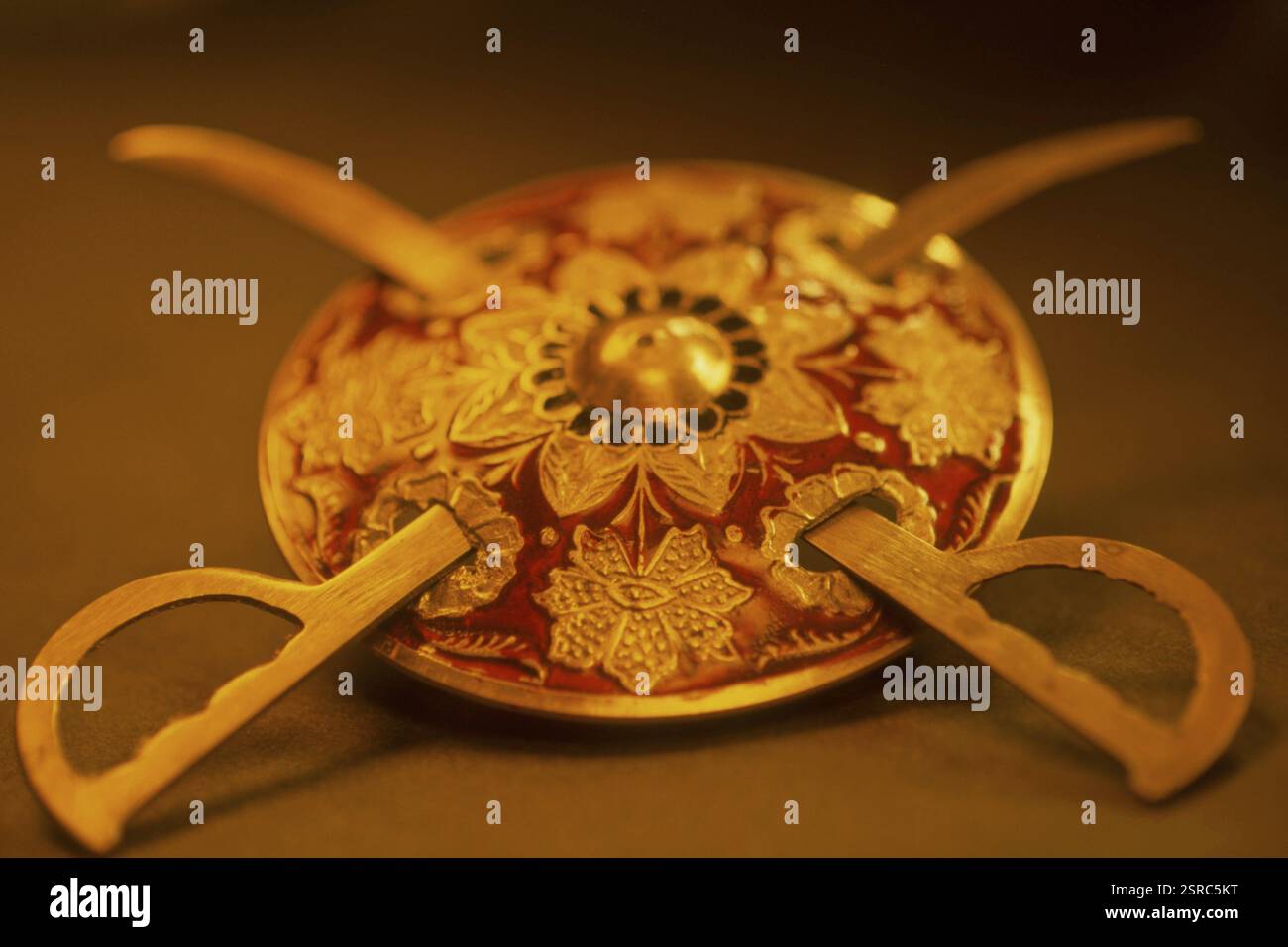 Sword and Shield, Rajasthani Brass Work Stock Photo - Alamy