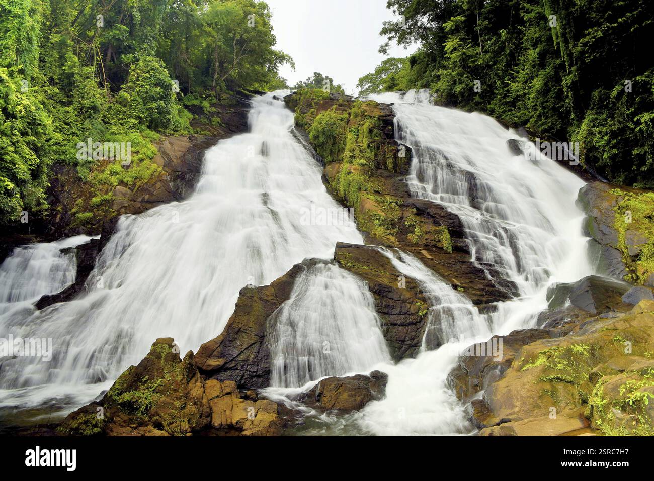 Charpa waterfalls, Chalakudy river, Thrissur, Kerala, India, Asia Stock ...