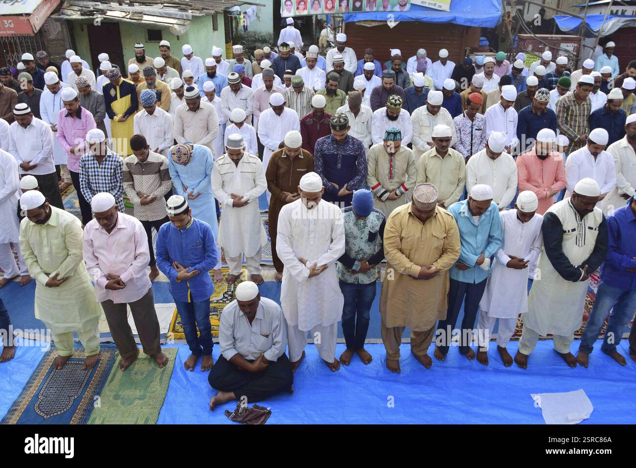 Muslims offer prayer as they celebrate Eid al-Adha or festival of ...
