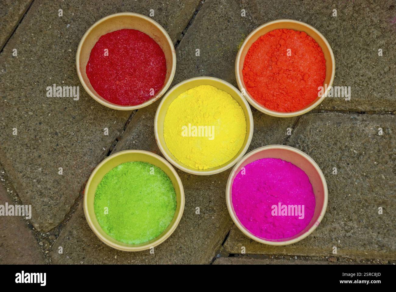 Colors for Rangoli on Diwali deepawali festival Stock Photo - Alamy