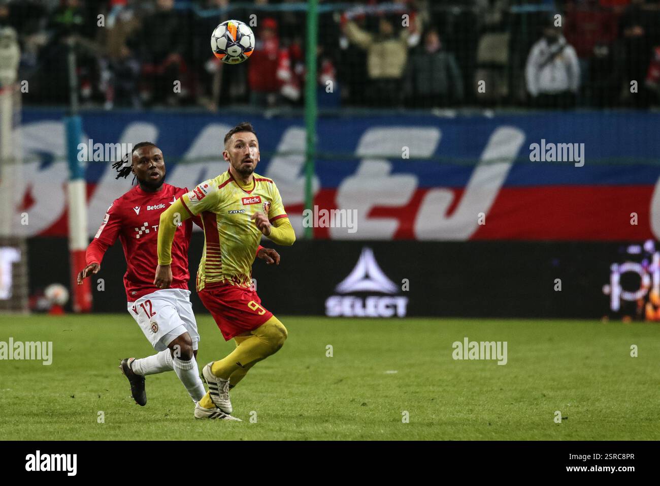 Krakow, Poland. 15th Feb, 2025. football 2024 2025 Betclic 1 Liga Wisla ...