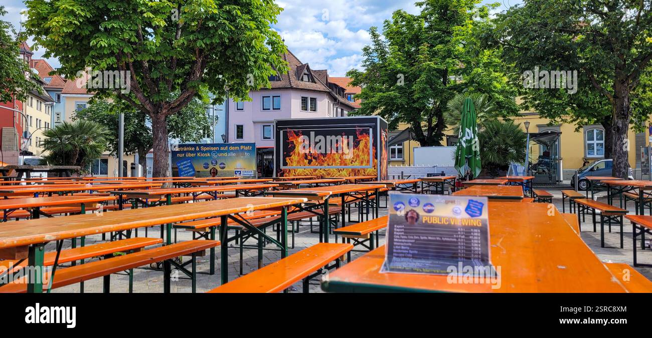 Public viewing area on the Landungsplatz, Ueberlingen, Germany. 06 July ...
