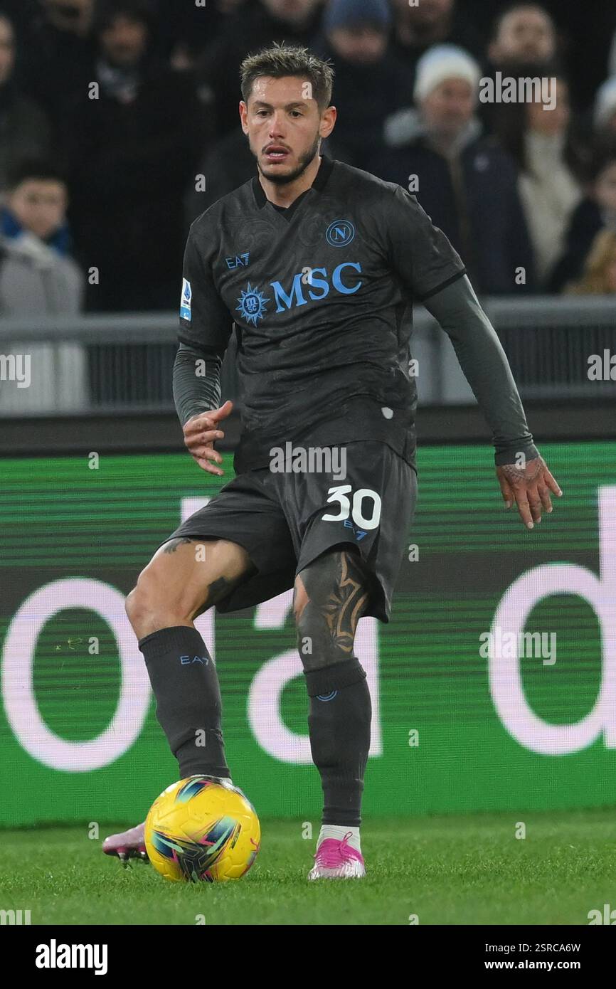 Rome, Italy. 15th Feb, 2025. Pasquale Mazzocchi of SSC Napoli in action ...