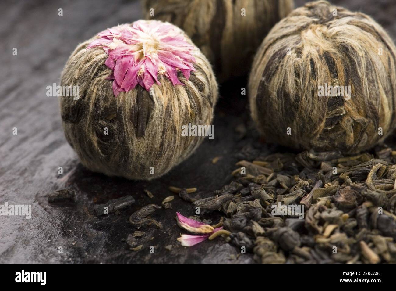 Green chinese tea balls Stock Photo - Alamy