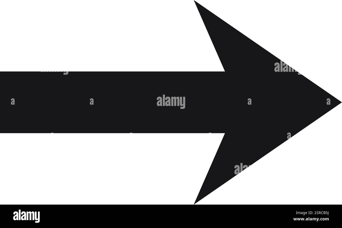 Simple black arrow pointing right against a clean white background ...