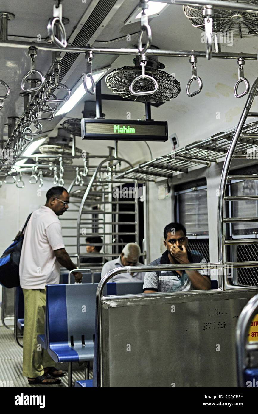 Indicator in train Mahim Junction Railway Station, Mumbai, Maharashtra ...