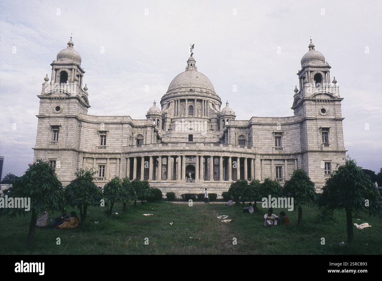 Exterior of Victoria memorial at dusk, Calcutta, West Bengal, India ...