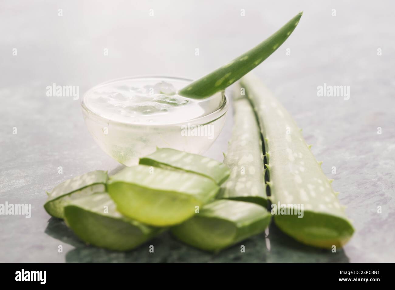 Aloe vera juice with fresh leaves Stock Photo - Alamy