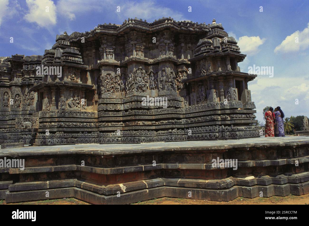 Star shaped Plinth of Hoysaleswara temple, Halebid Halebidu, Karnataka ...