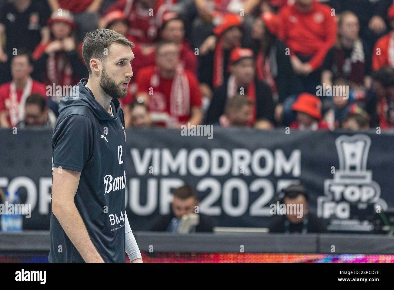 Weissenfels, Deutschland. 15th Feb, 2025. Brandon Horvath (Bamberg Baskets, No12) GER, Skyliners ...