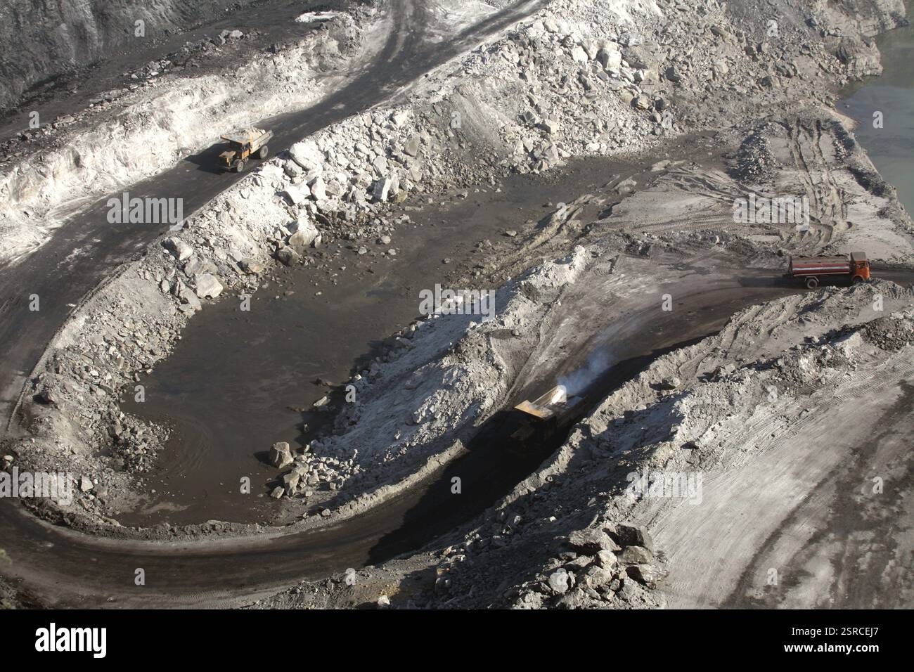 Overview of Coal mine in Jharkhand, India, Asia Stock Photo - Alamy