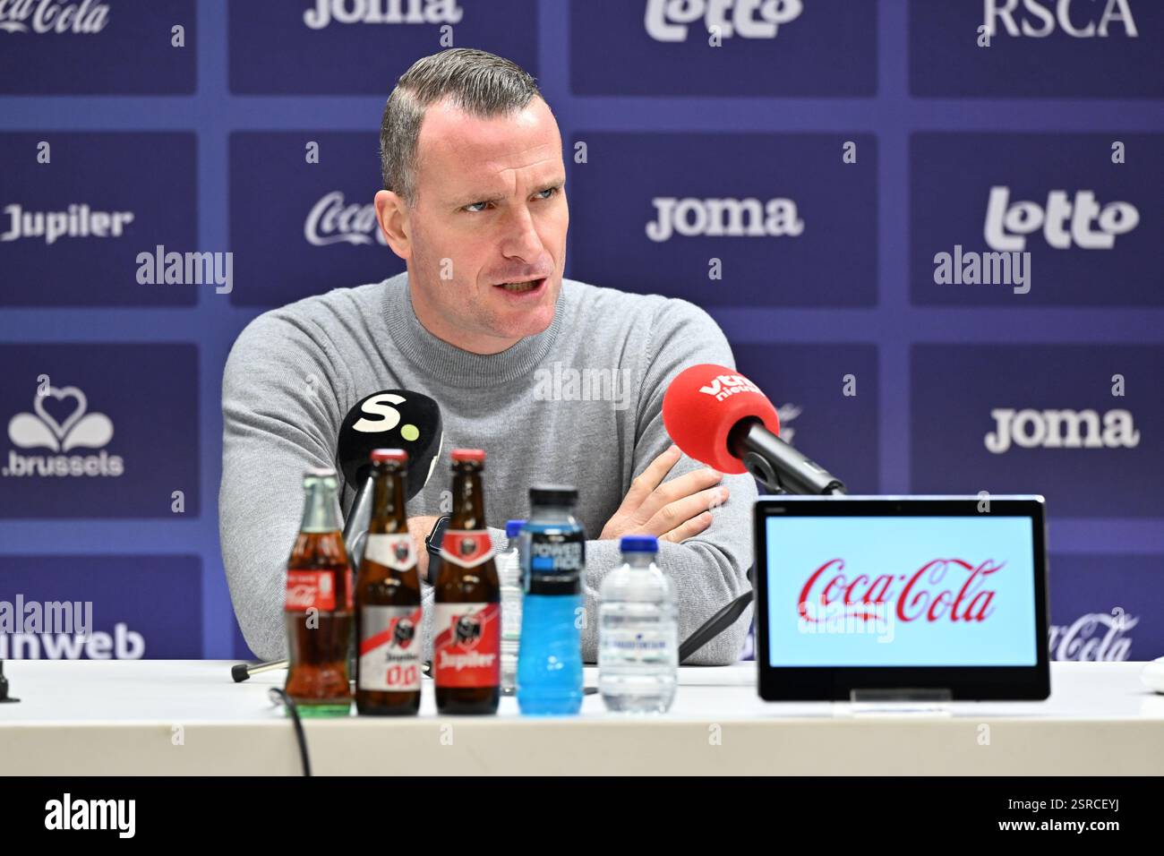 Anderlecht, Belgium. 12th Jan, 2025. Head Coach Nicky Hayen of Club ...