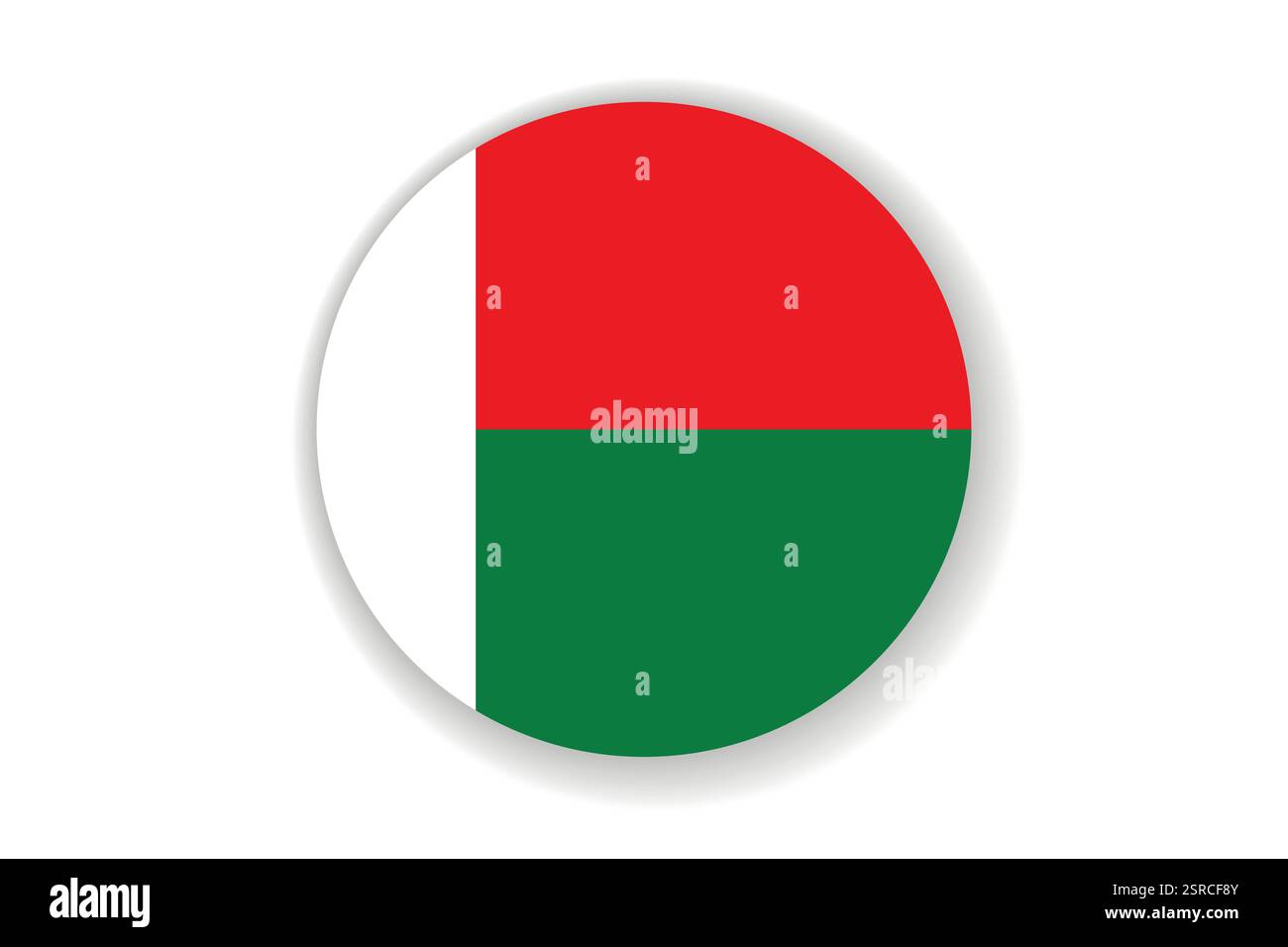 Flag of Madagascar. National symbol in official colors. Template icon ...