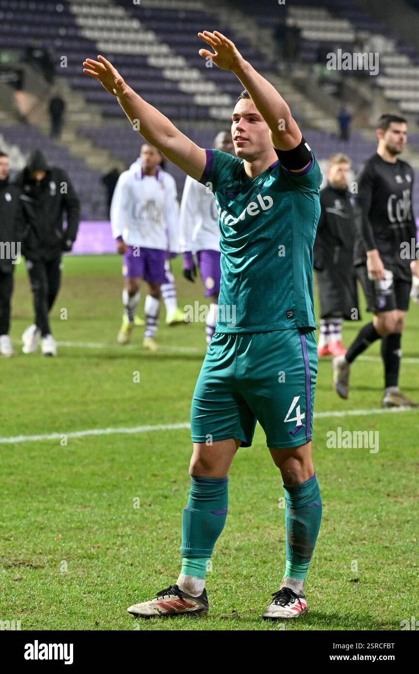 Antwerpen, Belgium. 09th Jan, 2025. Jan-Carlo Simic (4) of Anderlecht ...