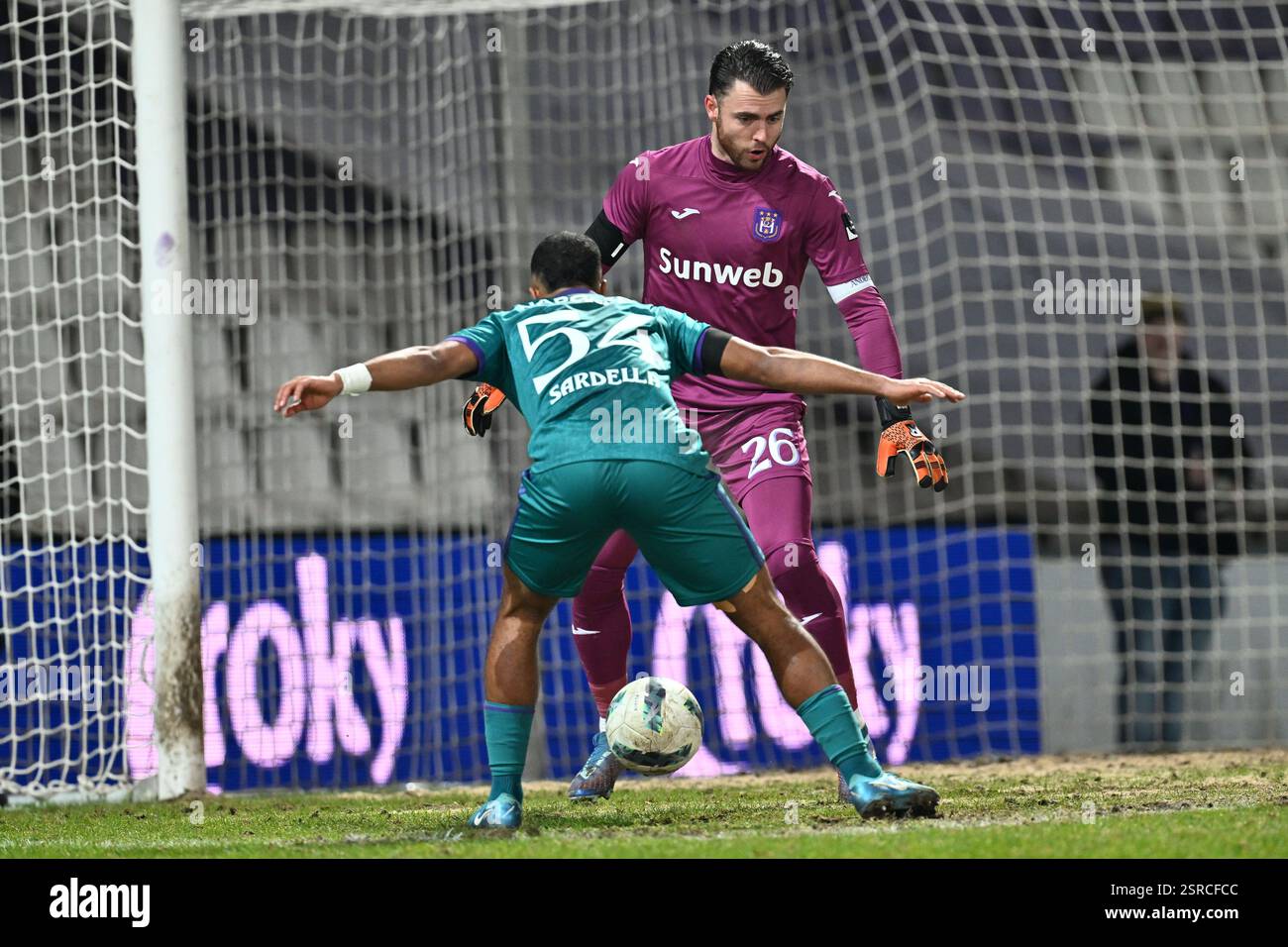 Antwerpen, Belgium. 09th Jan, 2025. Killian Sardella (54) of Anderlecht ...