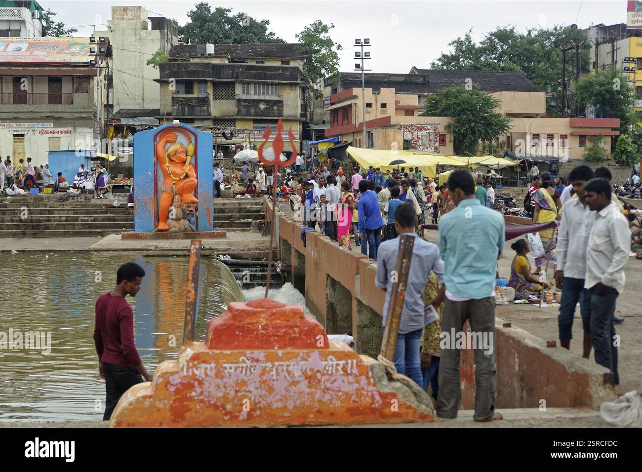 Lord Hanuman statue at ramkund, nashik, Maharashtra, India, Asia Stock ...