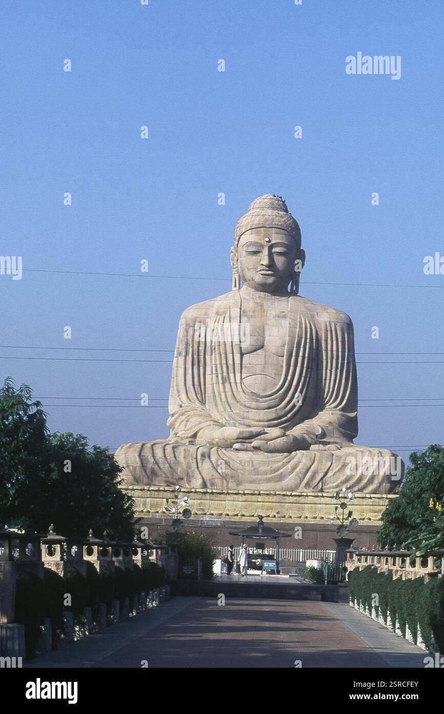 The great Buddha statue at Bodh Gaya, Bihar, India, Asia Stock Photo ...