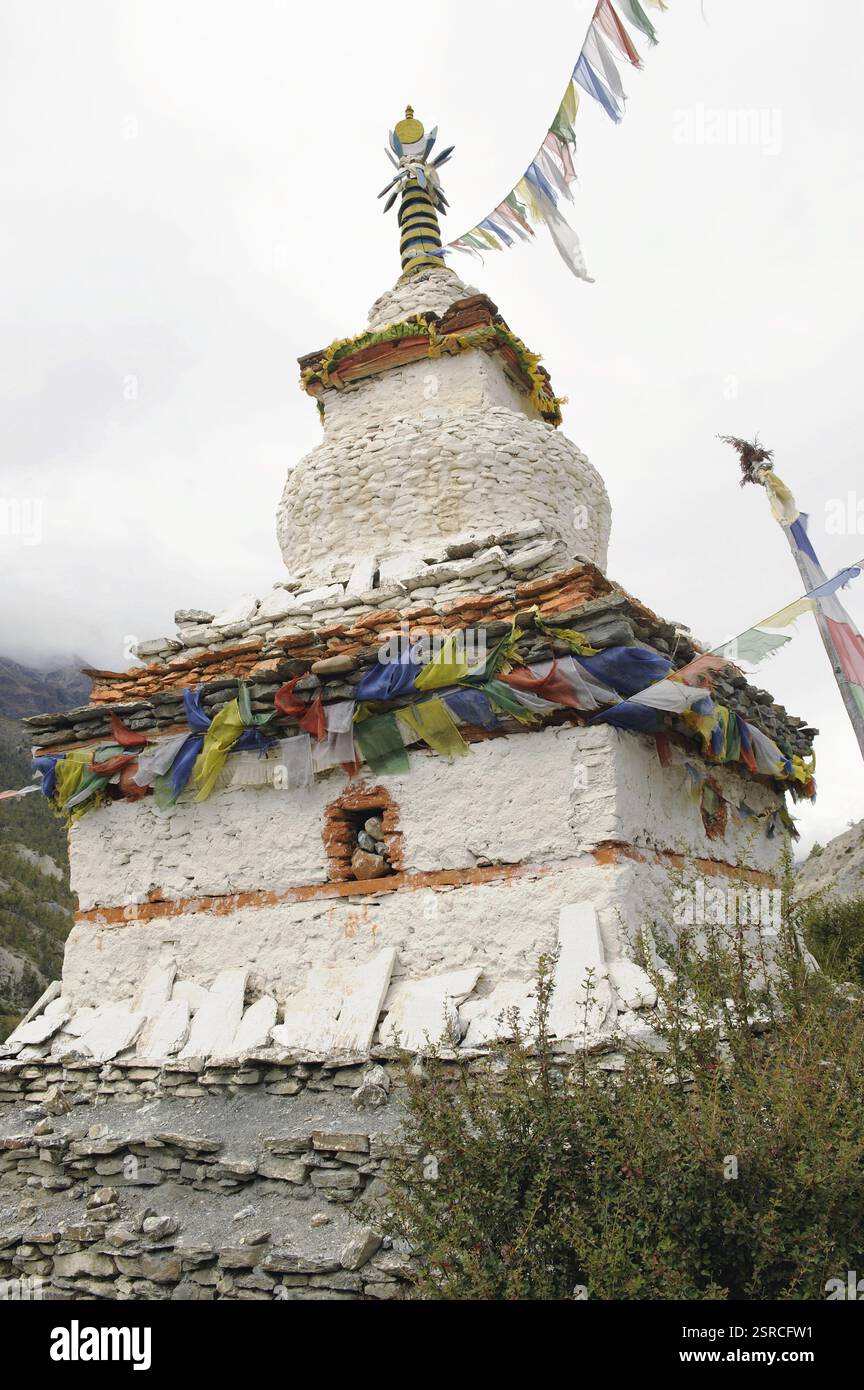 Shrine in village braka, Nepal, Asia Stock Photo - Alamy