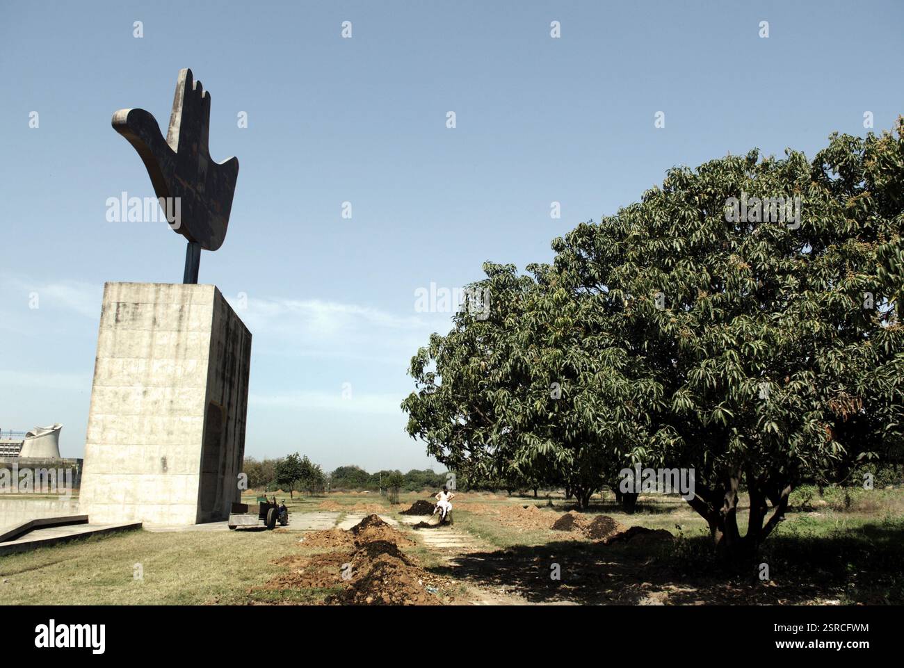 Open hand monument symbol of peace and nonalignment and emblem of ...