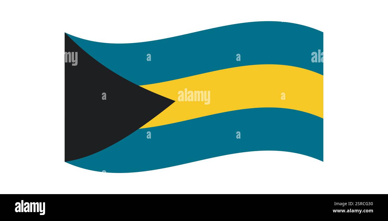 Flag of Bahamas. National symbol in official colors. Template icon ...