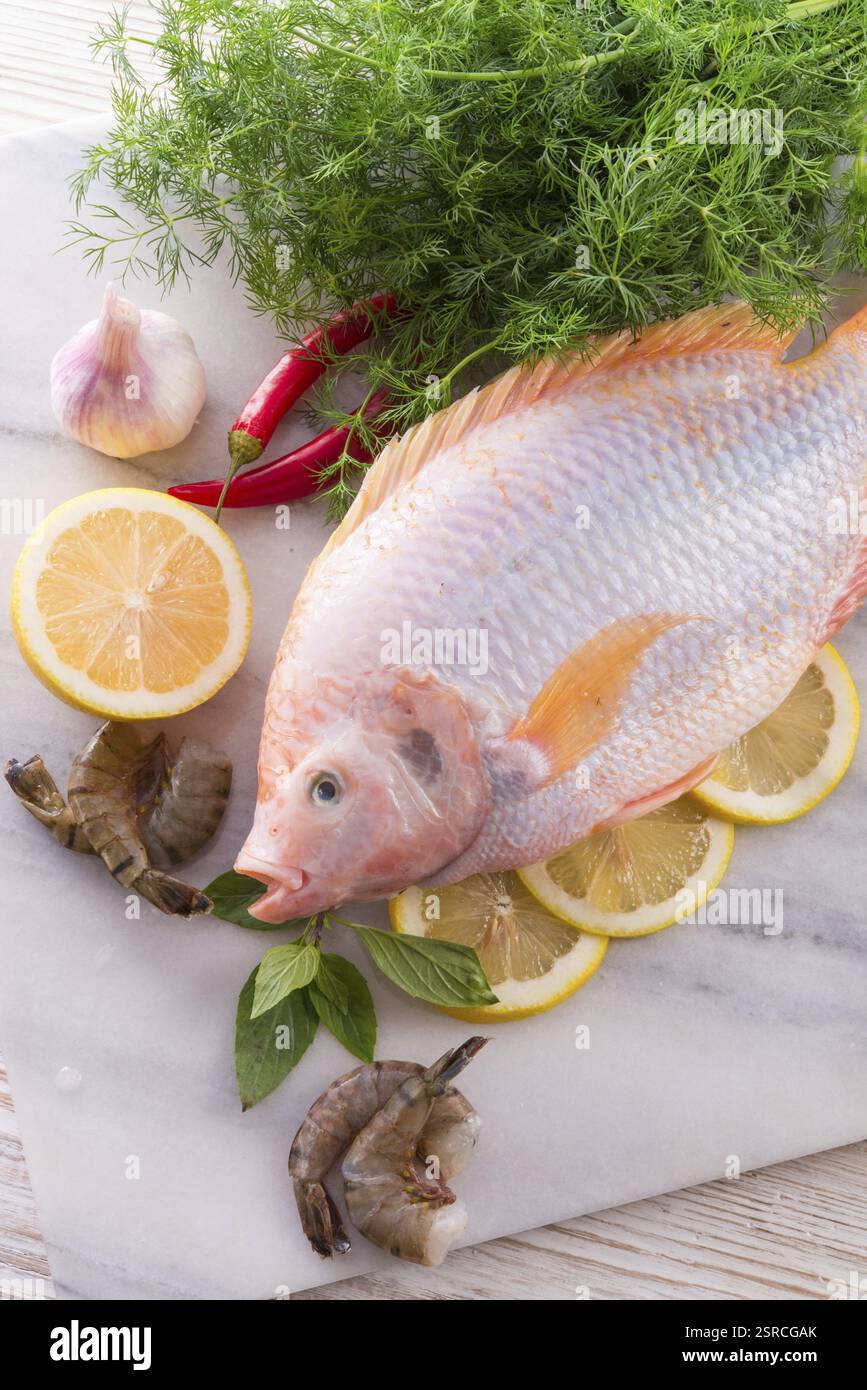 Freshness reddens the Nile Tilapia fish (Oreochromis niloticus Stock ...