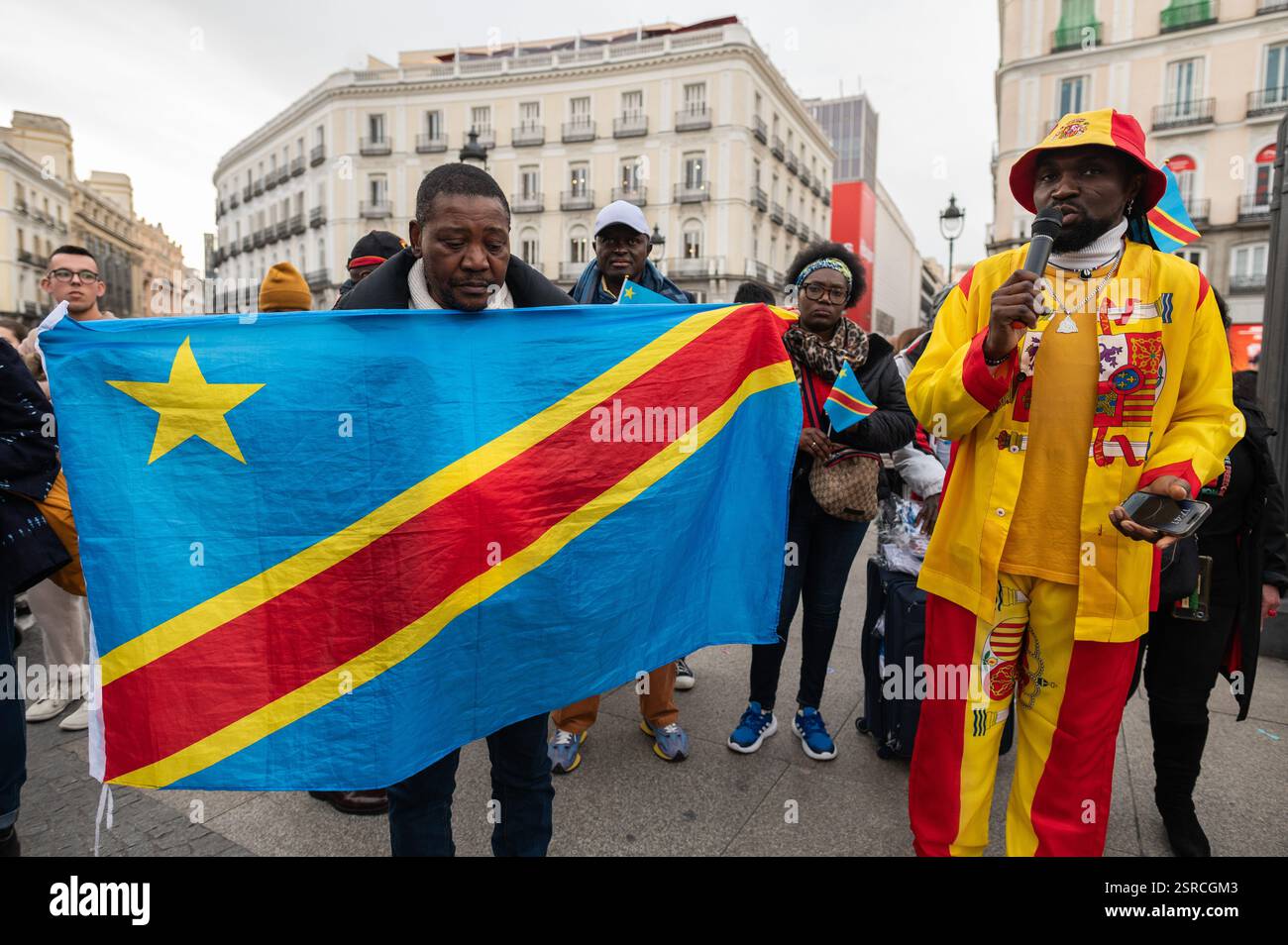 Madrid, Spain. 15th Feb, 2025. A man dressed with a suit of the Spanish ...