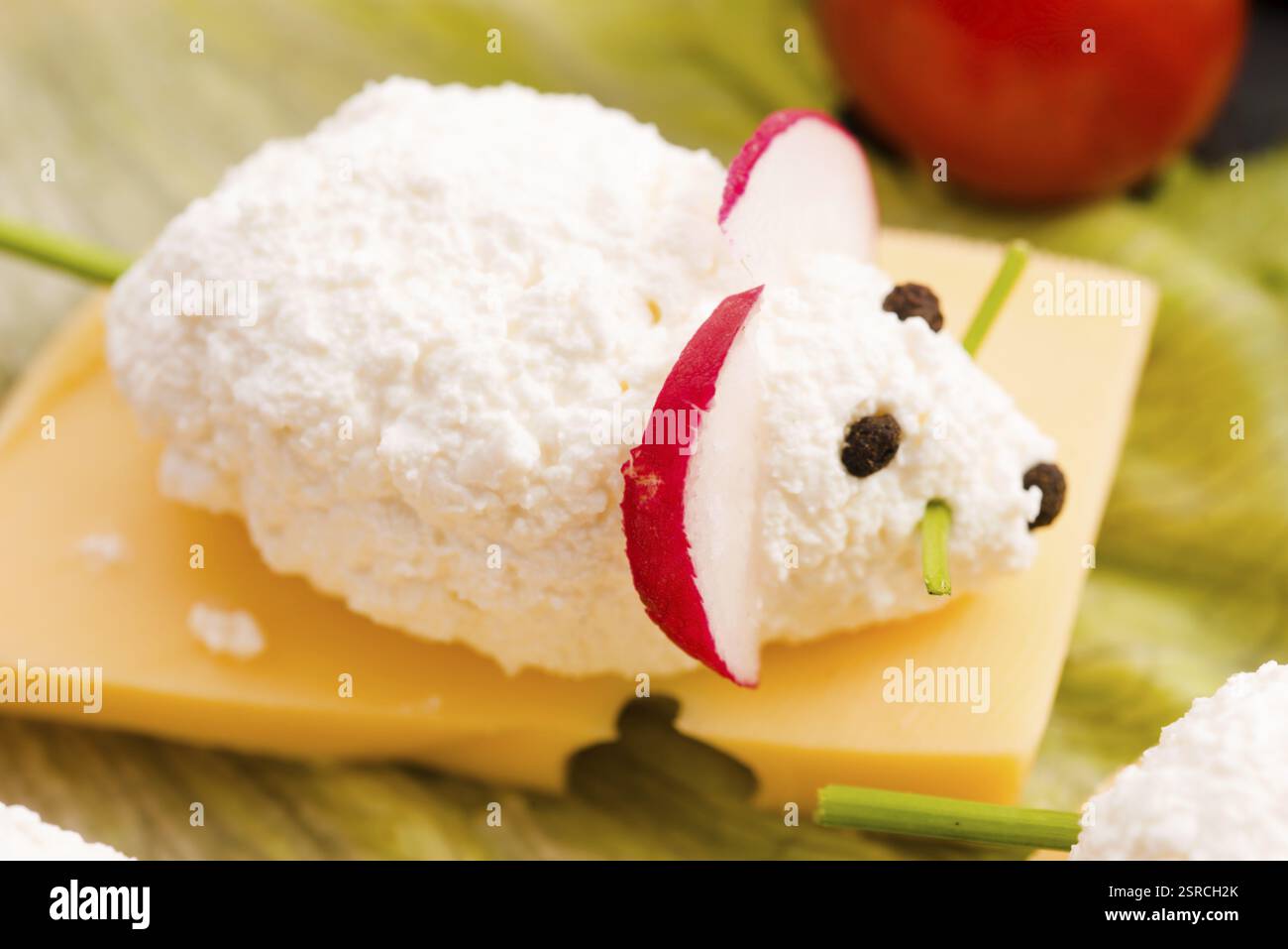 Fun food for kids - mouse with cheese Stock Photo - Alamy