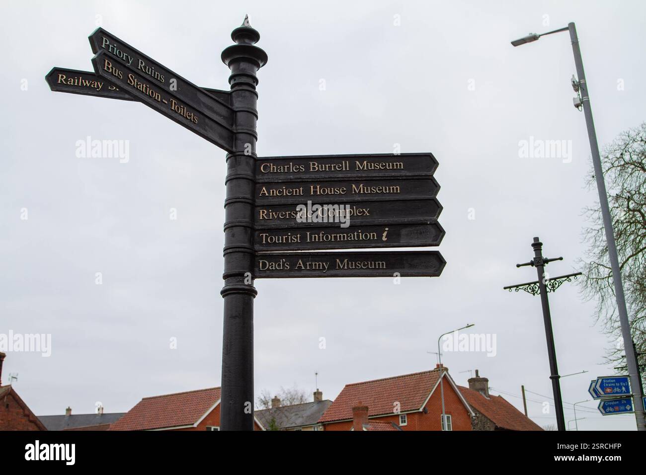 Tourist signs, Theford Stock Photo - Alamy
