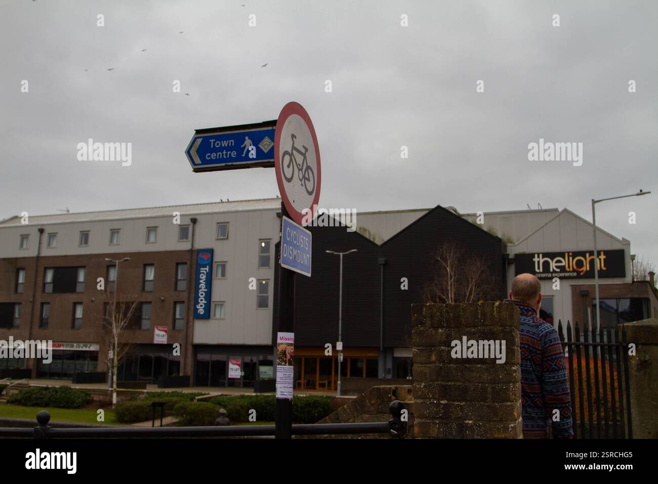 Town Centre sign, Thetford Stock Photo - Alamy
