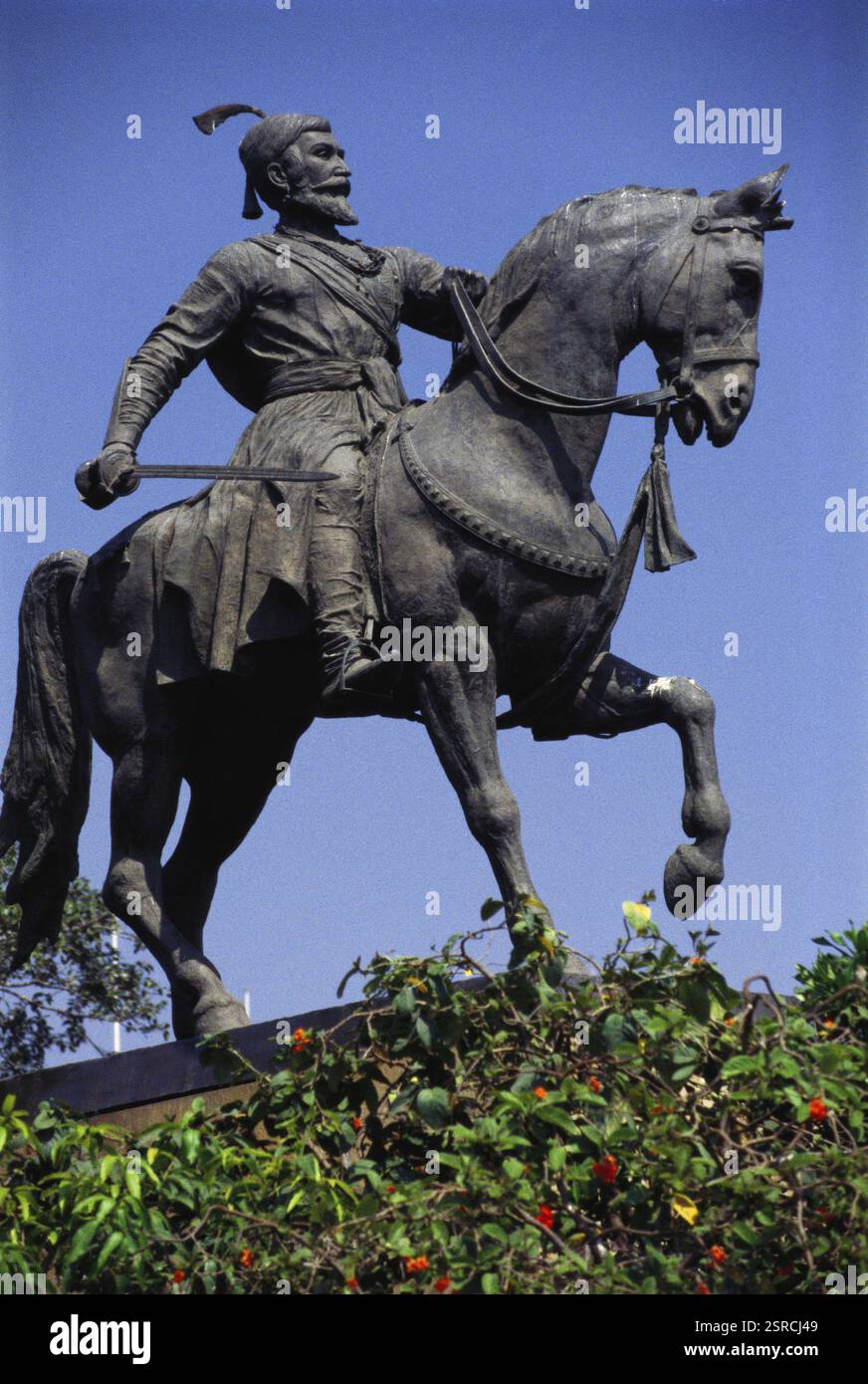 Statue of Shivaji Maharaj ride on horse at Gateway Of India, Bombay ...