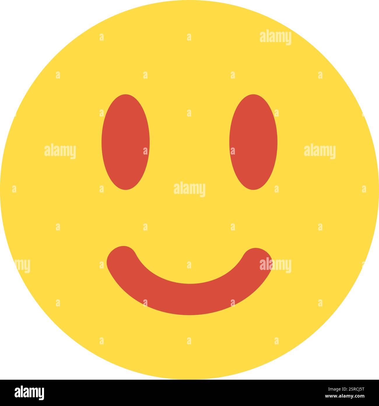 Simple emoticon smiling with closed eyes, expressing happiness, joy ...