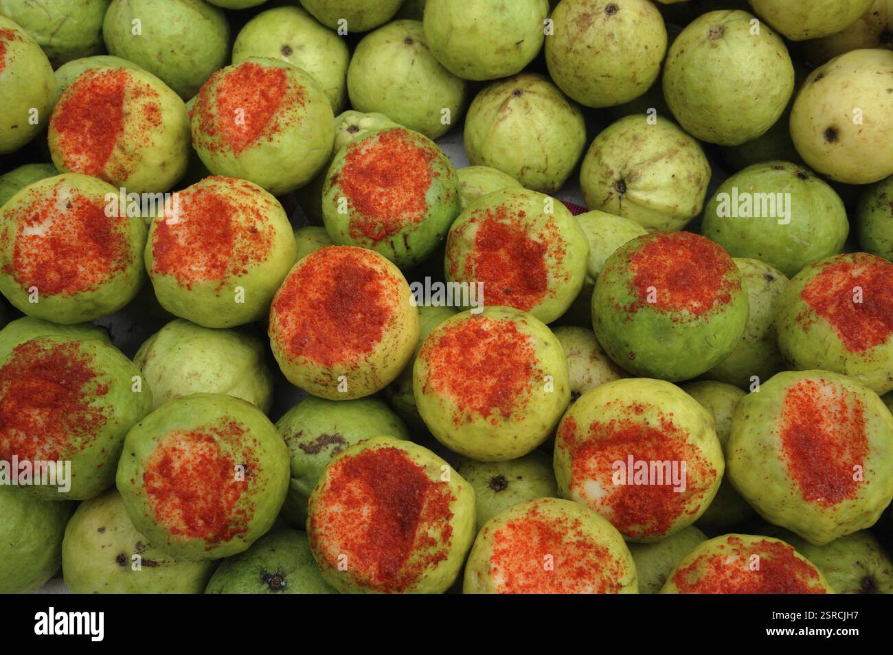 Guava fruit with red chilly powder, Pune, Maharashtra, India, Asia ...