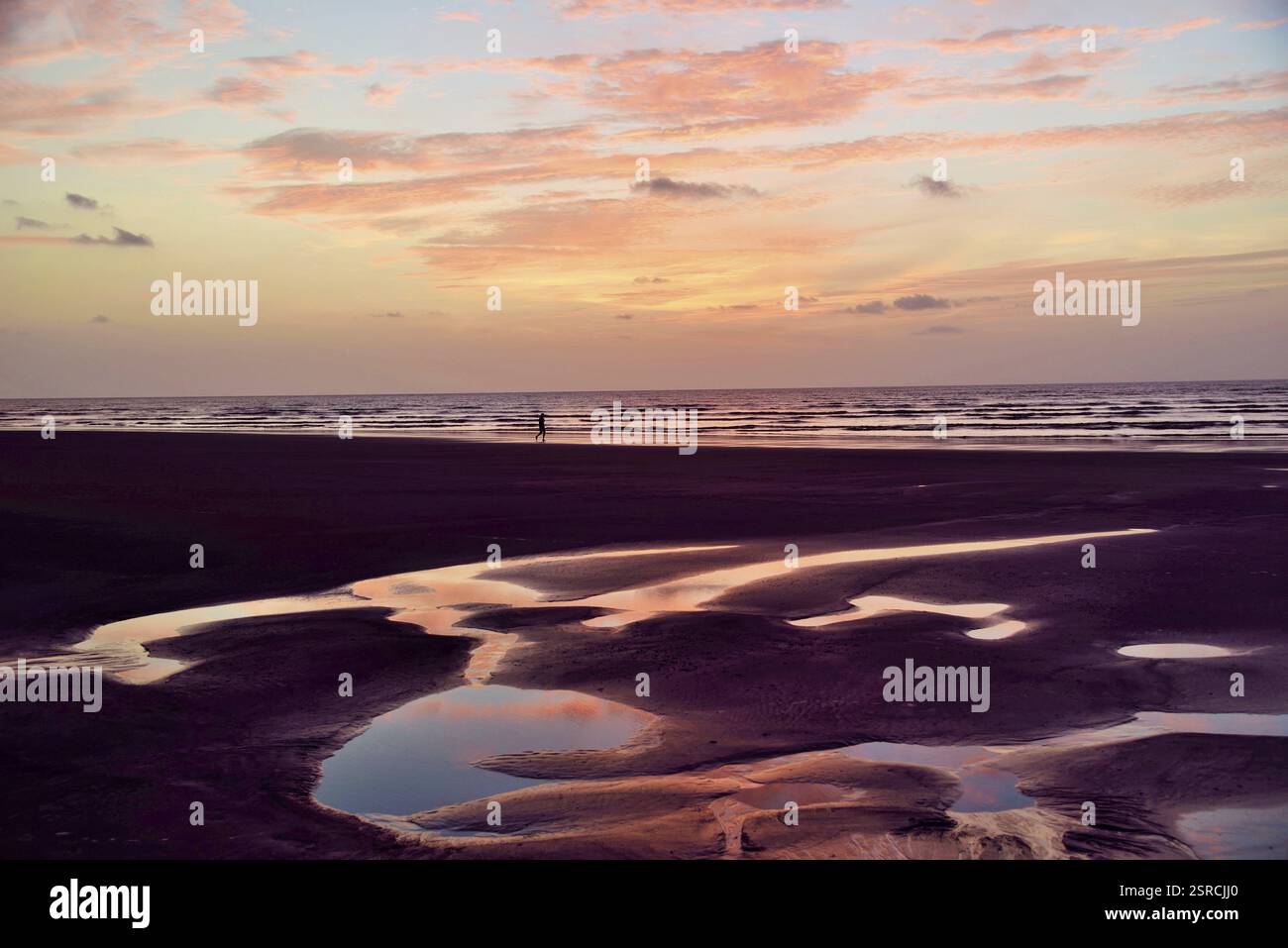 Sunset at Surwada beach, Tithal, Valsad, Gujarat, India, Asia Stock ...