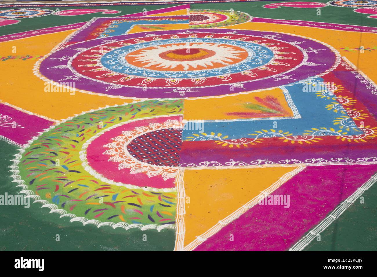 Huge Rangoli for celebrating Gudi Padva Festival, Thane Maharashtra ...