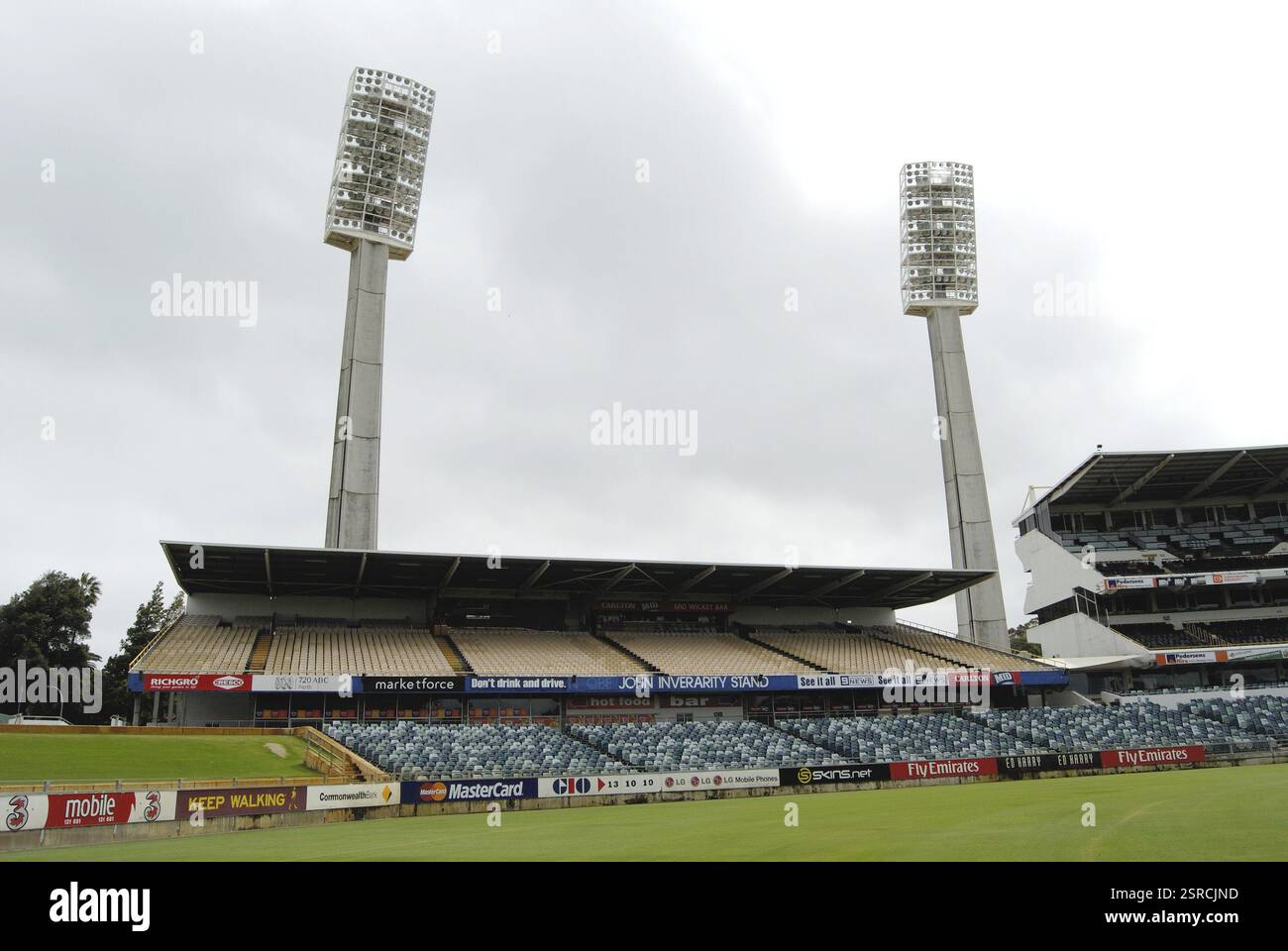 Flood lights at WACA cricket ground, Perth, Australia, Oceania Stock ...