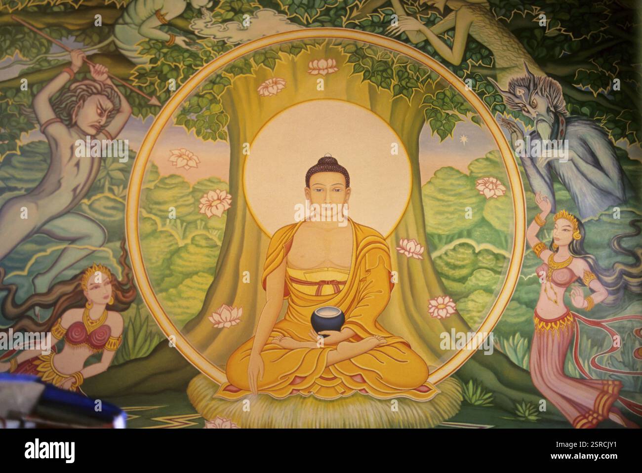 Lord Buddha Painting, Bodhgaya, Bihar, India, Asia Stock Photo - Alamy