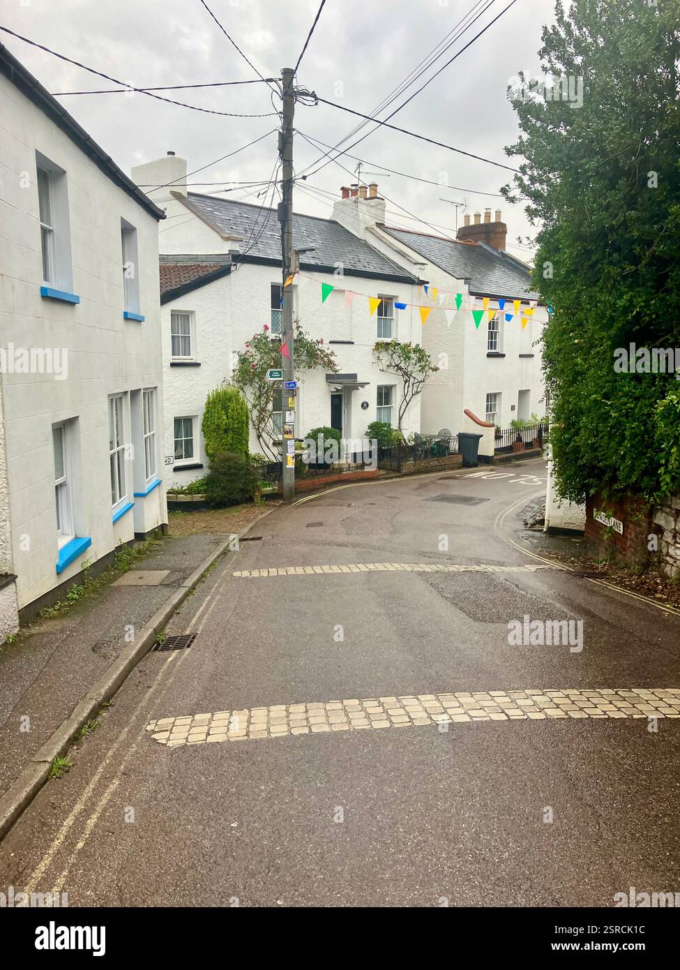 A Quiet Street Scene in Devon Stock Photo - Alamy