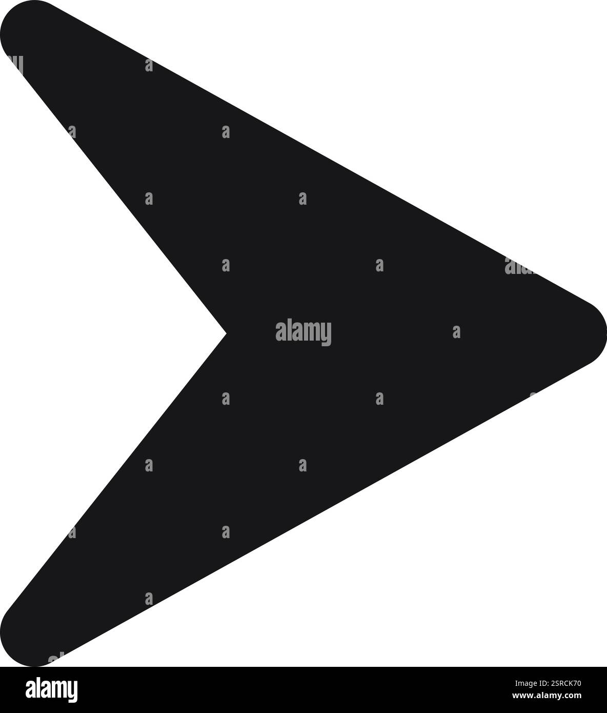 Simple black arrow pointing right, serving as a clear indicator for ...