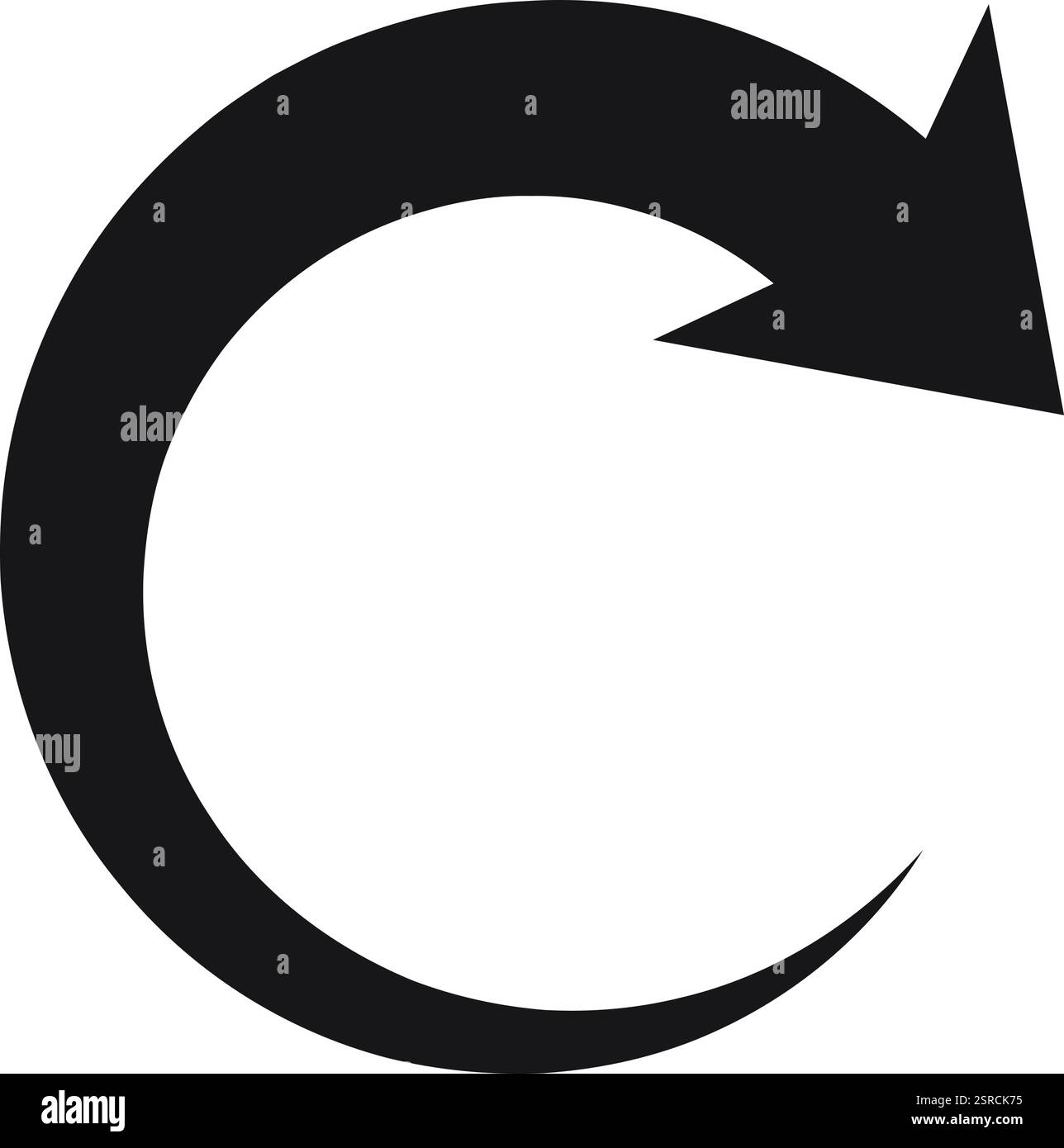 Circular Arrow Rotating In A Clockwise Direction Providing A Dynamic