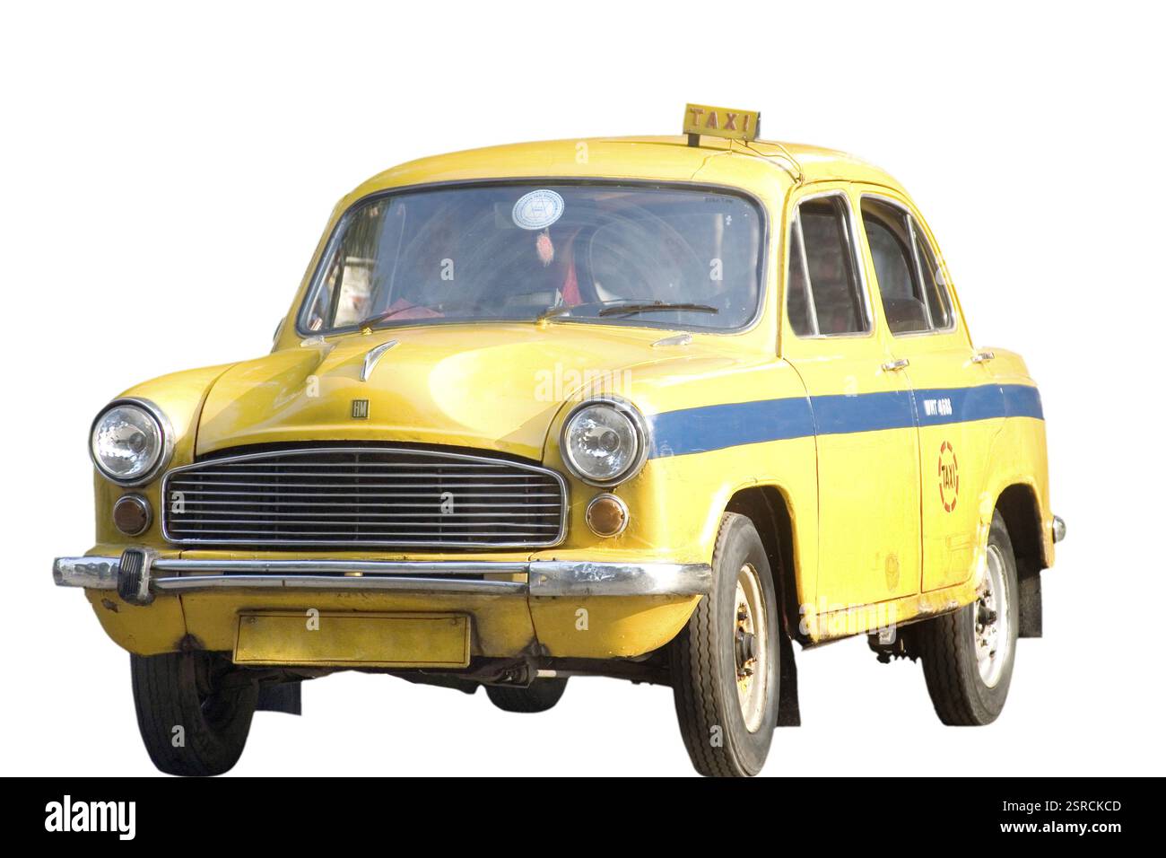 Bright yellow taxi cab Cut Out Stock Images & Pictures - Alamy