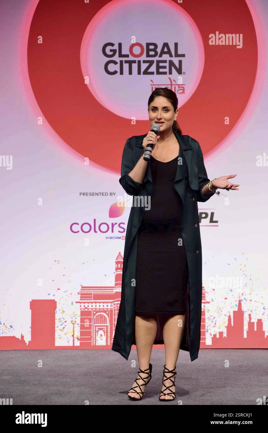 Bollywood actor Kareena Kapoor press conference to launch of Global Citizen Festival Leadership ...