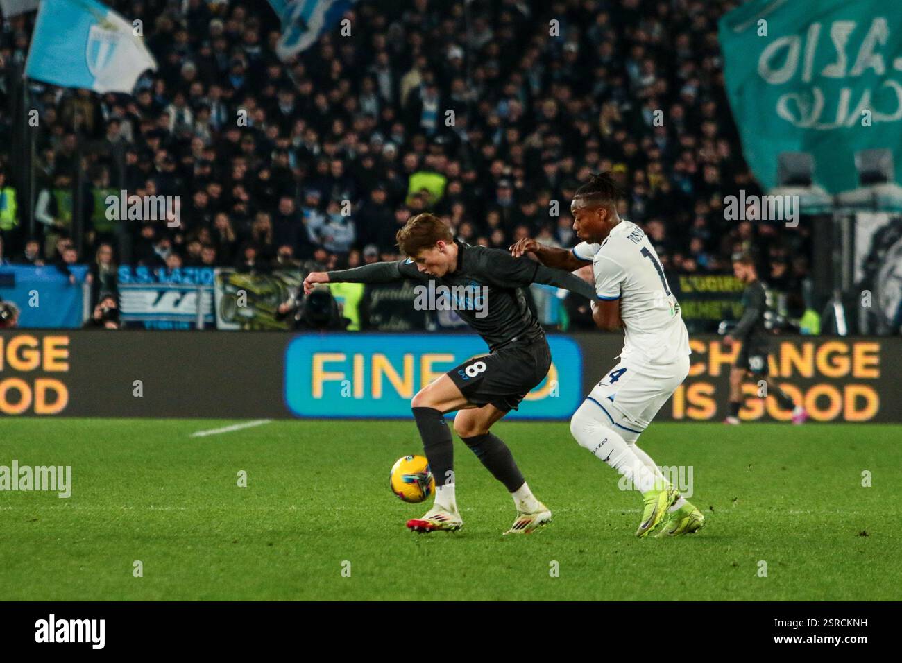 Rome, Italy. 15th Feb, 2025. Scott McTominay of SSC Napoli and Tijjani ...