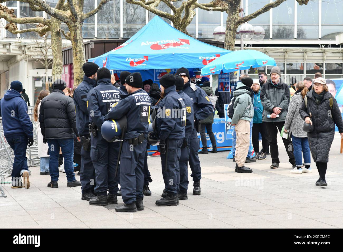 Heidelberg, Germany - February 12th 2025: Election booth of far right ...