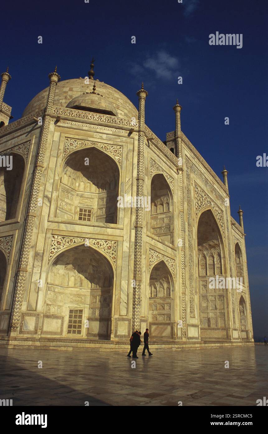 Taj Mahal close up marble work like screens, inlay work, domes ...