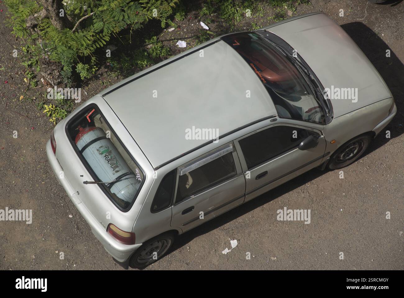 Car with Tank of Gas fixed in backside, Pune, Maharashtra, India, Asia ...