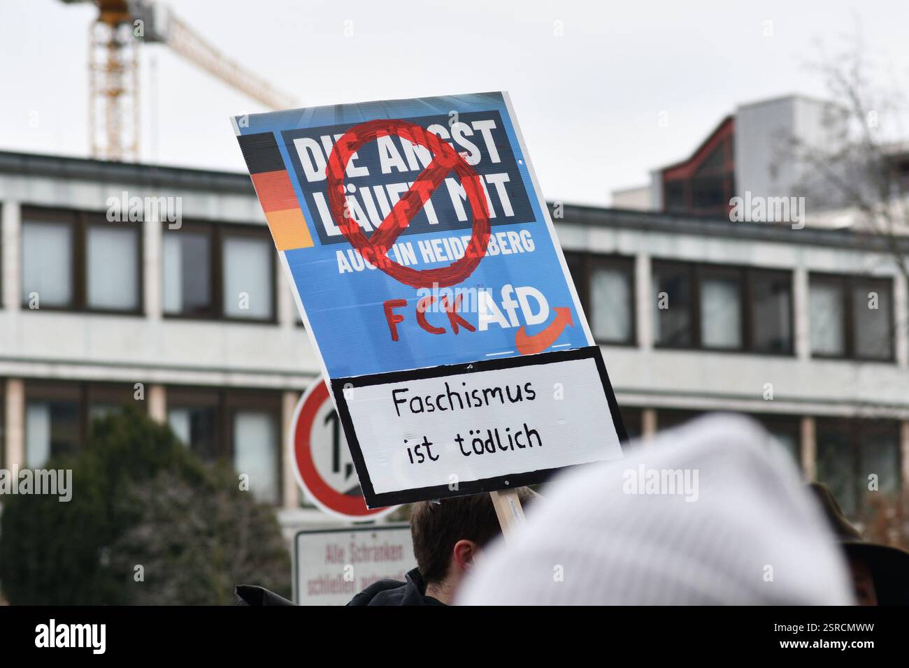 Heidelberg, Germany - February 12th 2025: Anti far-right political ...