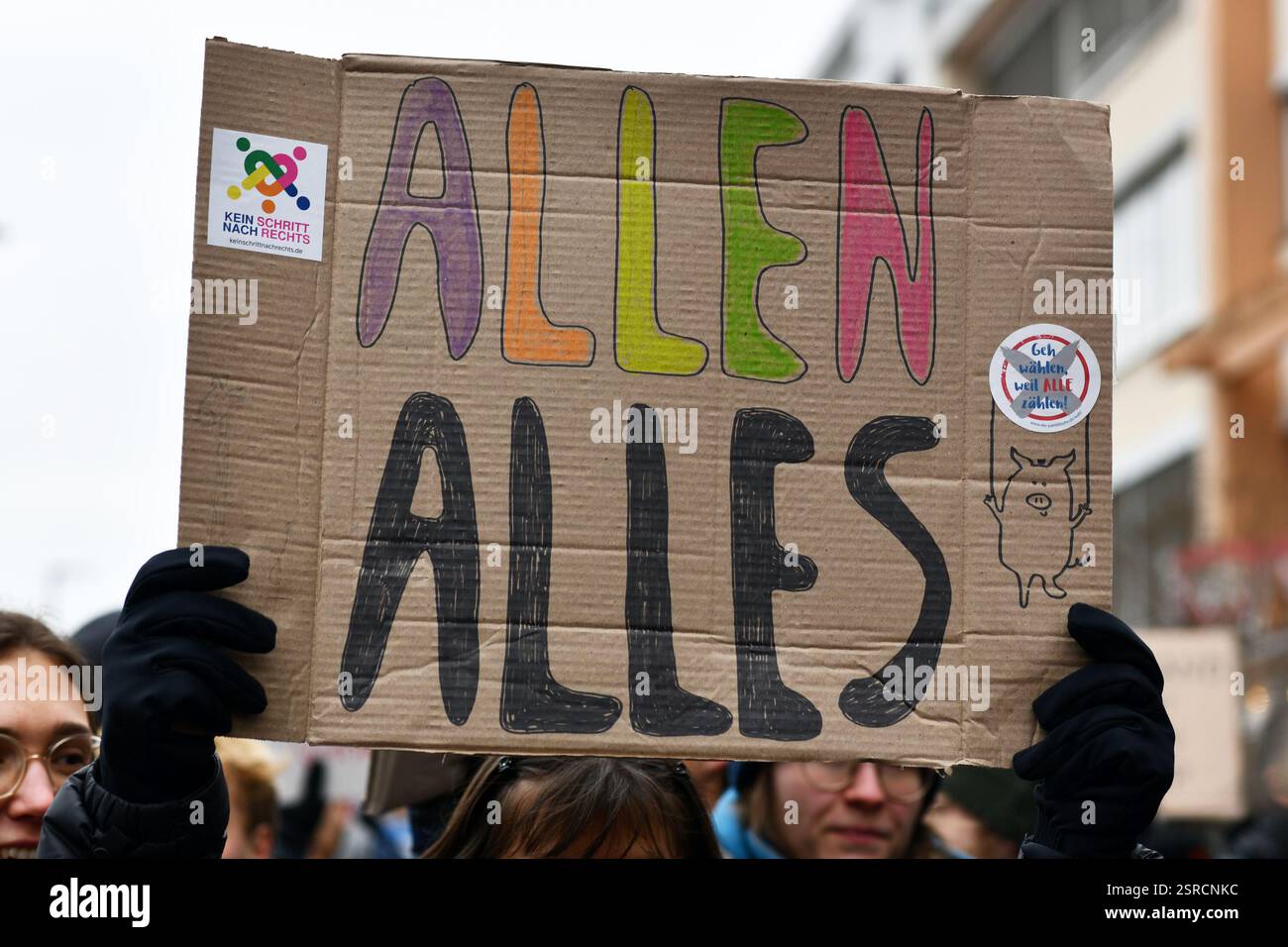 Heidelberg, Germany - February 12th 2025: Sign with text 'Everything ...