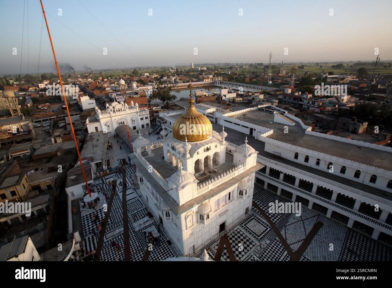 Aerial view of Baba Bakala city and Guru Tegh Bahadur sahib gurudwara ...