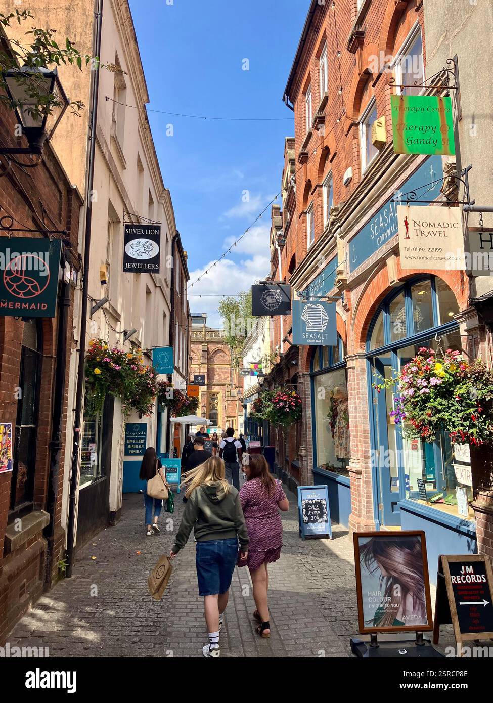 Gandy Street, Exeter - An Iconic, Charming Shopping Street Stock Photo ...