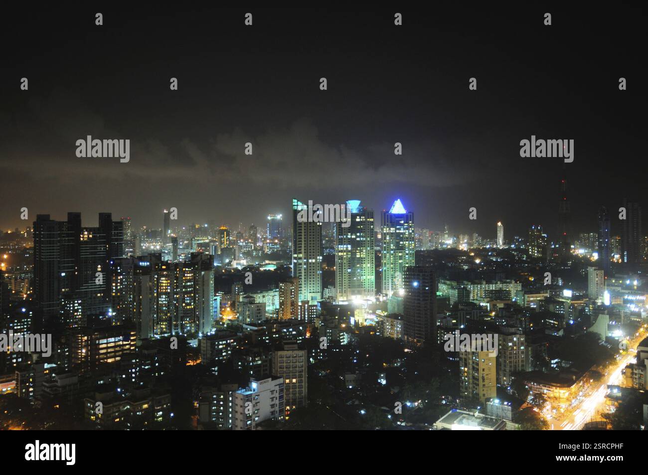 Aerial view of prabhadevi with beaumonde complex, Bombay Mumbai ...